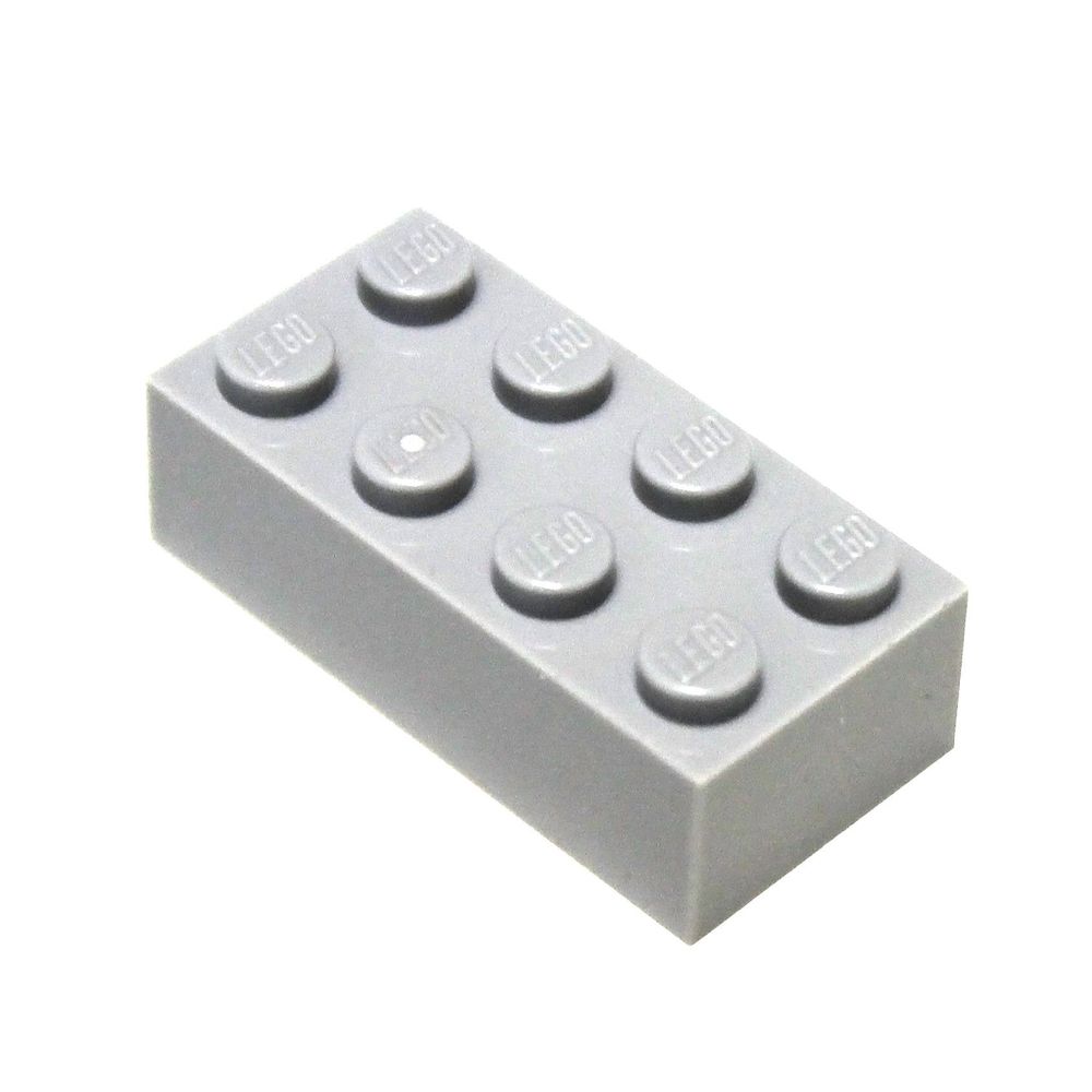 LEGO Partes y Piezas: Gris Claro (Gris Piedra Medio) 2x4 Ladrillo x20