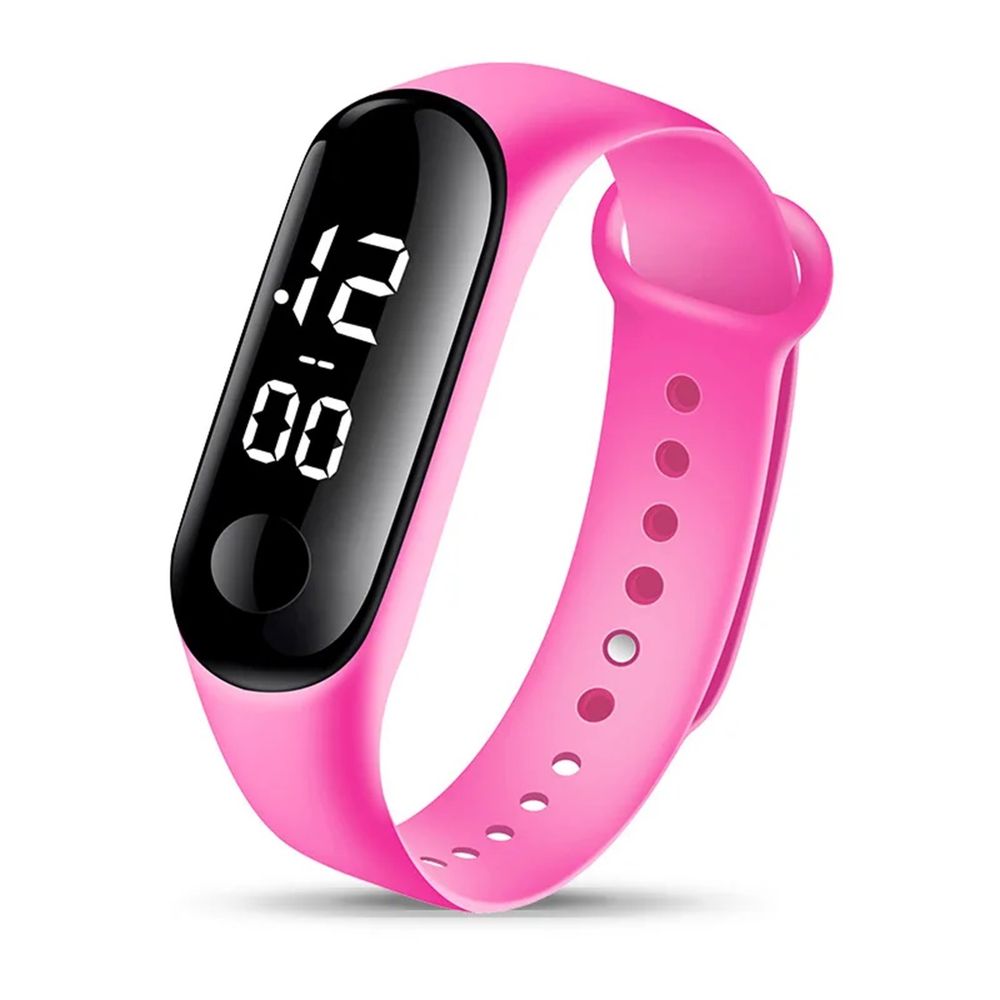 Reloj Deportivo Led Digital Infantil Niño Niña Regalo Rosa Chicle