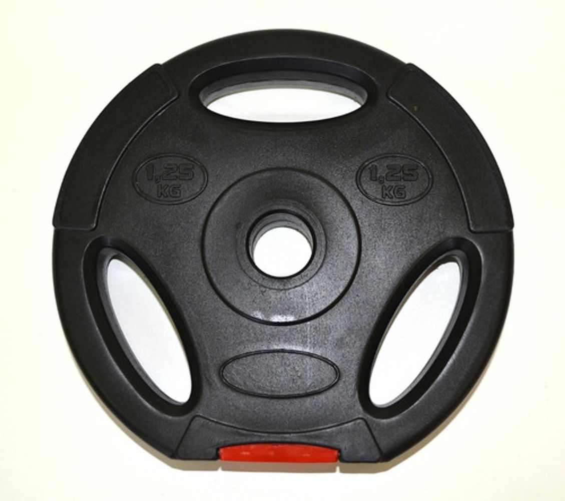 Disco Plastico Con Manija X 1.25 Kg Para Barra 25mm Diam Gmp