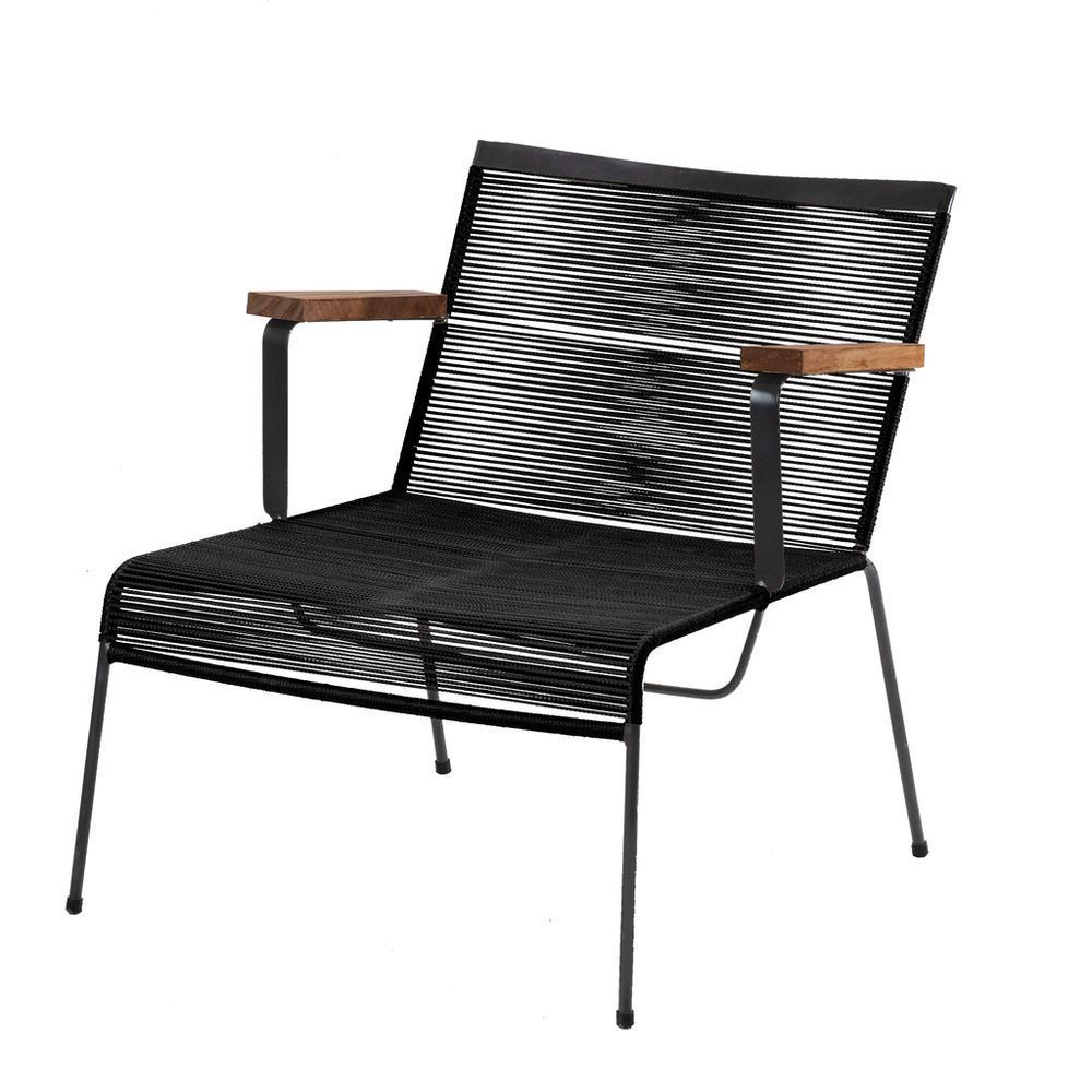 Sillón de diseño Rio wood color negro