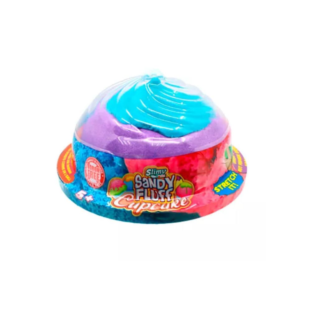 Slimy Arena Magica Sandy Fluff Cupcake 68016 Violeta y Celeste