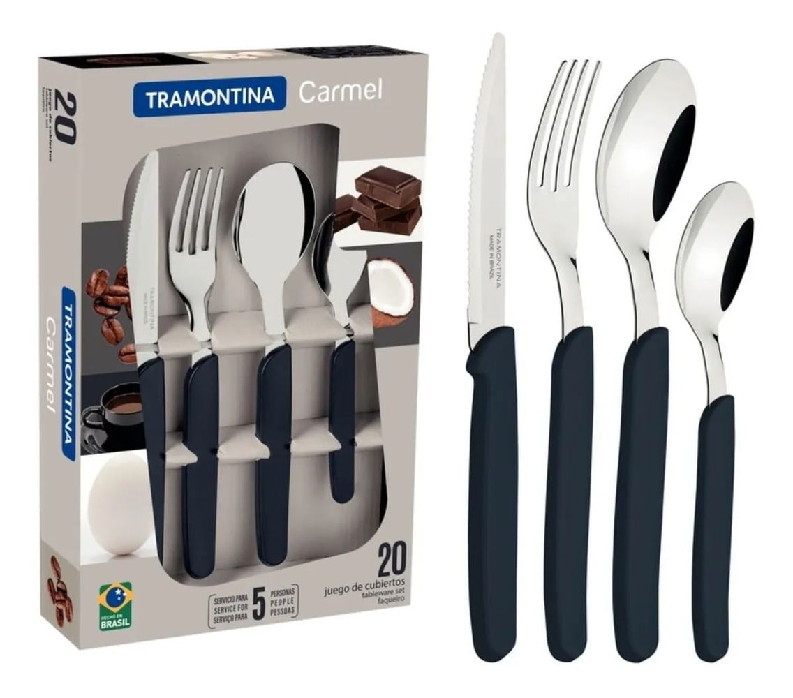 Juego Set Kit Cubiertos Tramontina 20 Piezas Cocina Carmel