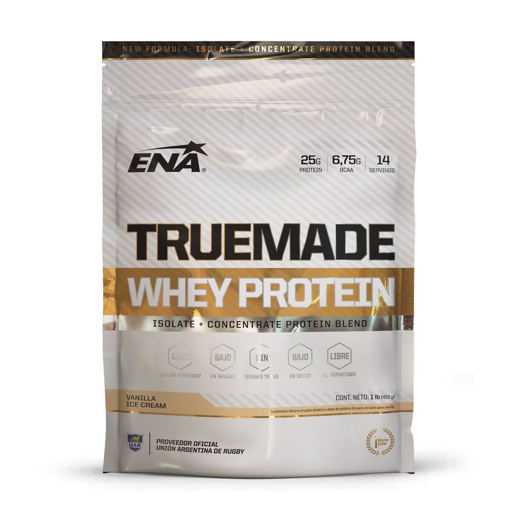 Ena True Made Whey Protein Sabor Vainilla x 1 lb (453 g)