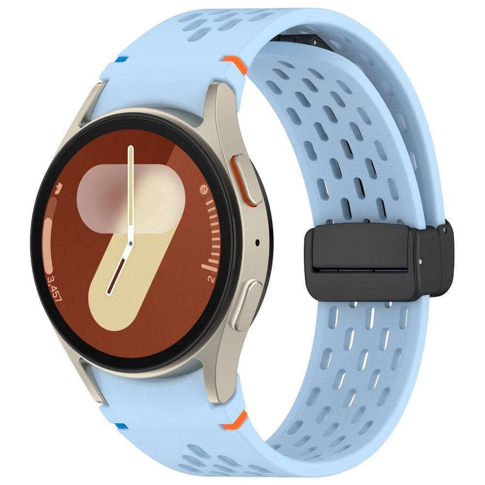Malla Iman Para Reloj Samsung Watch 4 5 6 7 40-44mm 5 Pro Celeste Claro