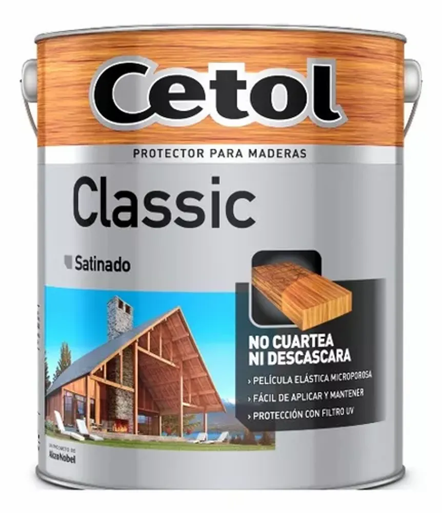 Cetol Classic Protector De Maderas Satinado 4l Caoba