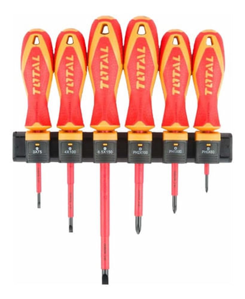 Set Destornilladores Dielectricos Electricista Aislado 1000v Total Thtis566