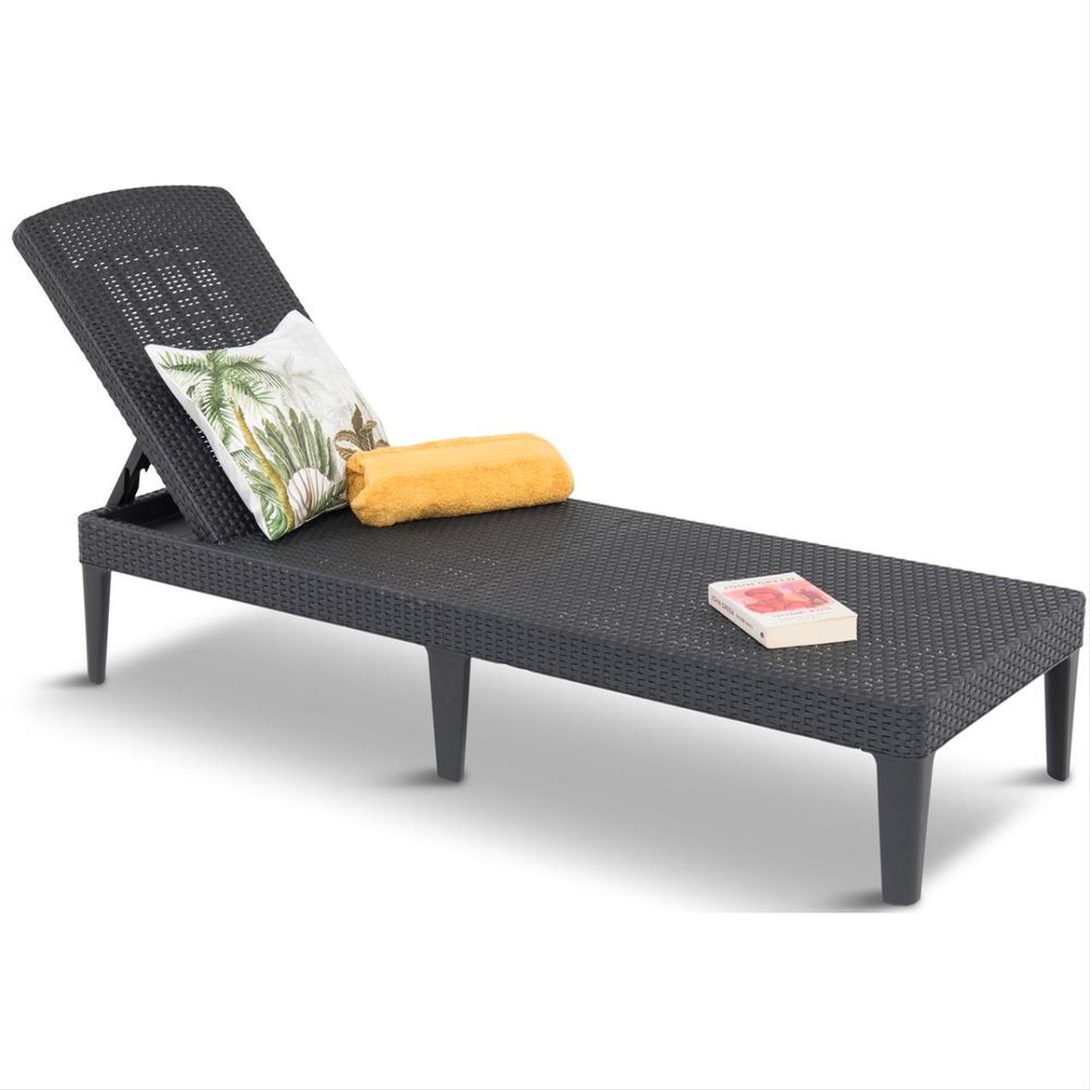 Camastro Reposera De Exterior Keter Jaipur Simil Ratán Premium