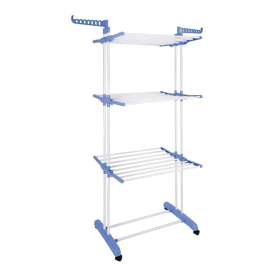 Tender para Ropa Plegable Tendero Alas Reforzado Grande Celeste