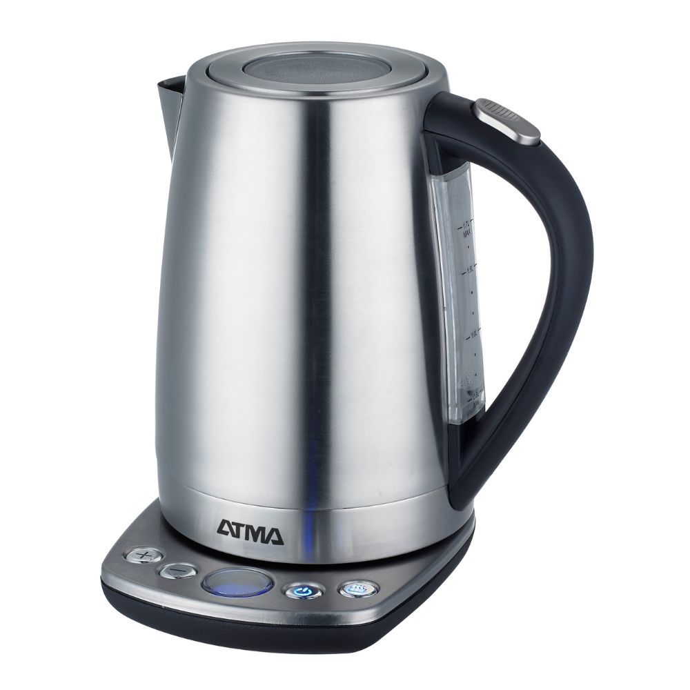 Pava Eléctrica ATMA Digital con Base PED2508IAP 1,7Lts Acero