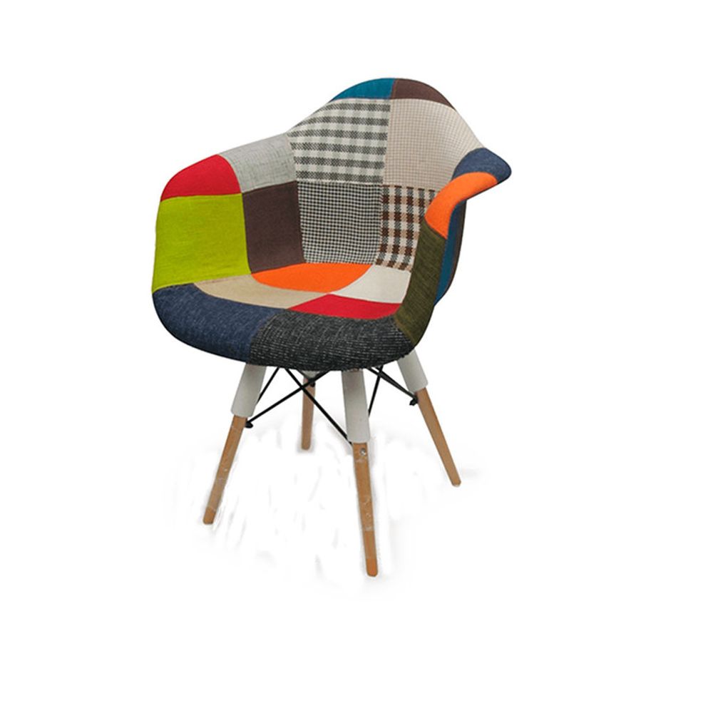 Silla Eames Patchwork con Posabrazos