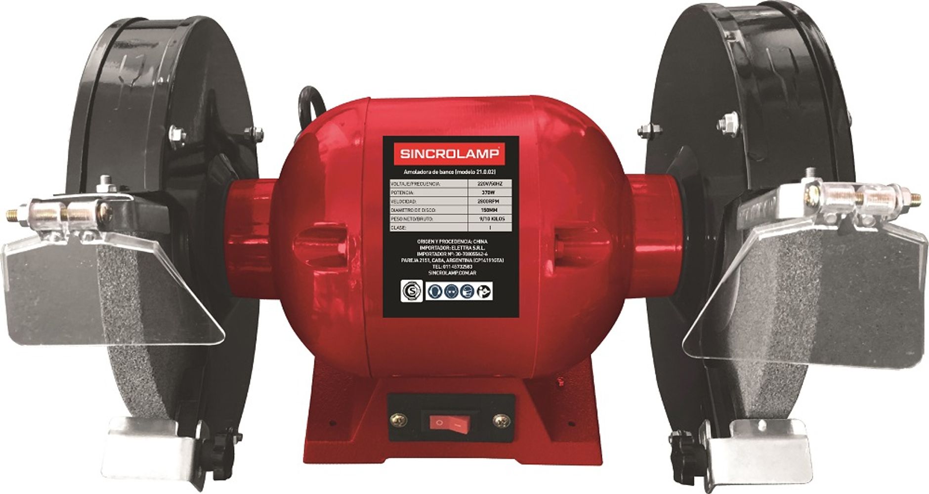 Amoladora de Banco 370W Sincrolamp