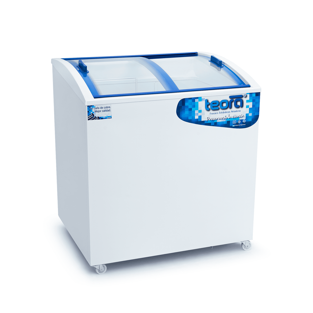 Freezer Tapa de Vidrio Curvo Inclinado Teora FH250CI 204lts Blanco