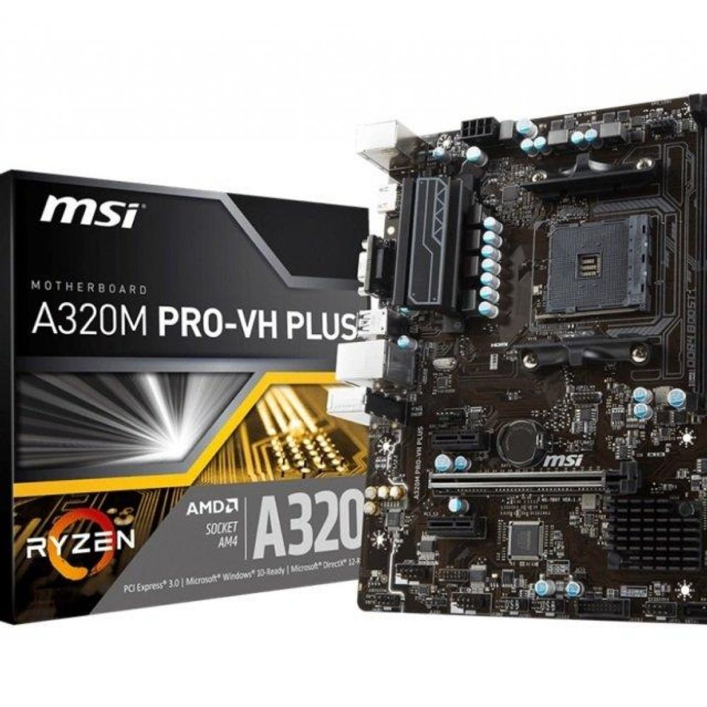 MOTHERBOARD MSI AM4 A320M PRO-VH BOX M-ATX