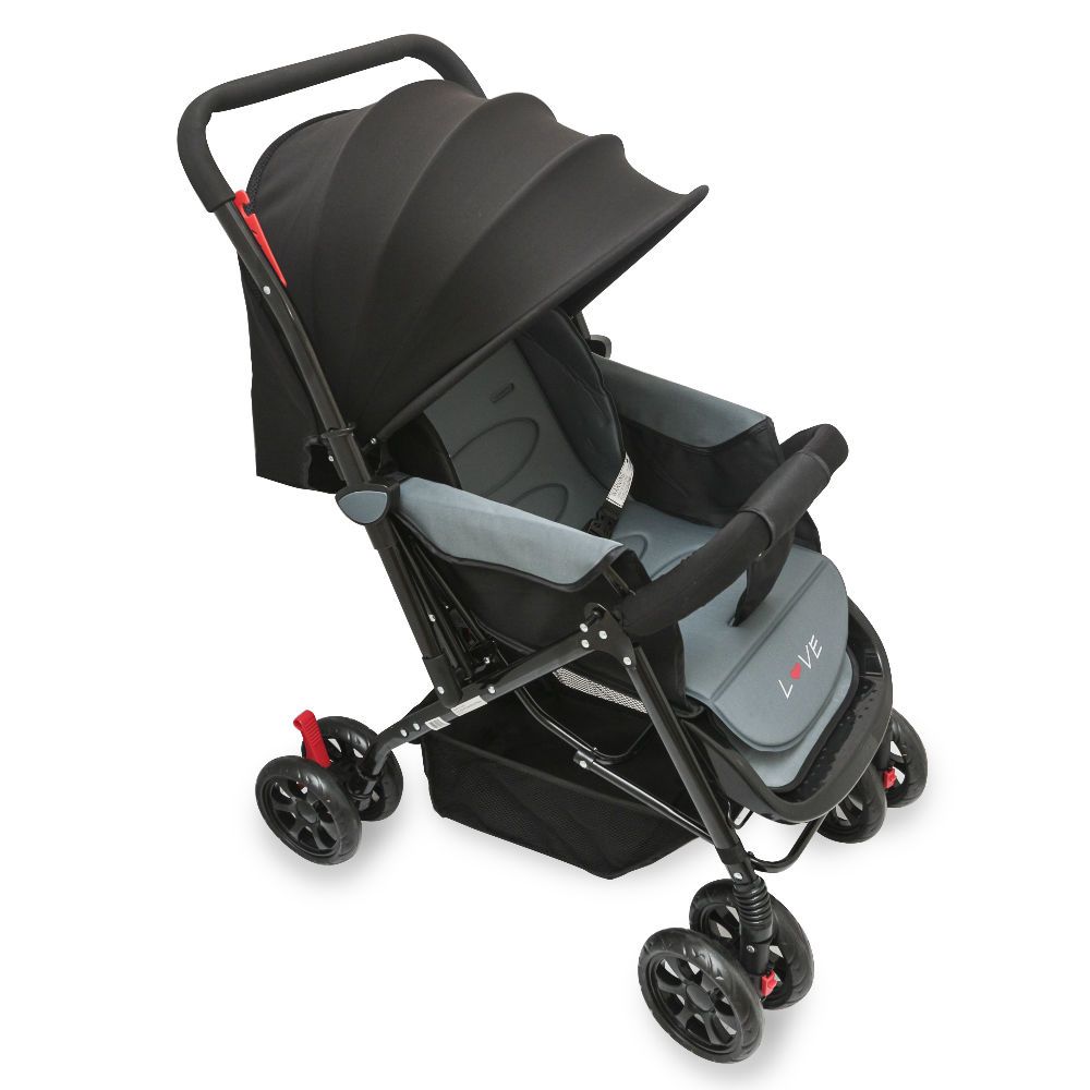 Coche Cuna Love 172 Negro y Gris
