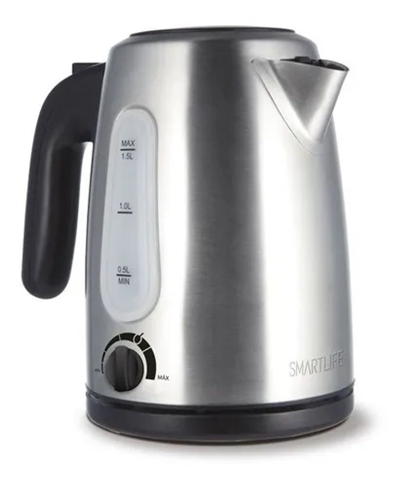 Pava Eléctrica Smartlife Sl-ek1510ix Plateada y Negra 220v 1.5l