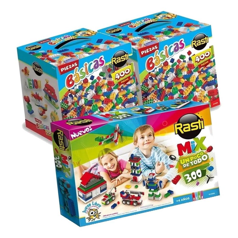 Combo 2 Rasti Kit 400 Piezas Y Kit 300 Mix Combo Latinium