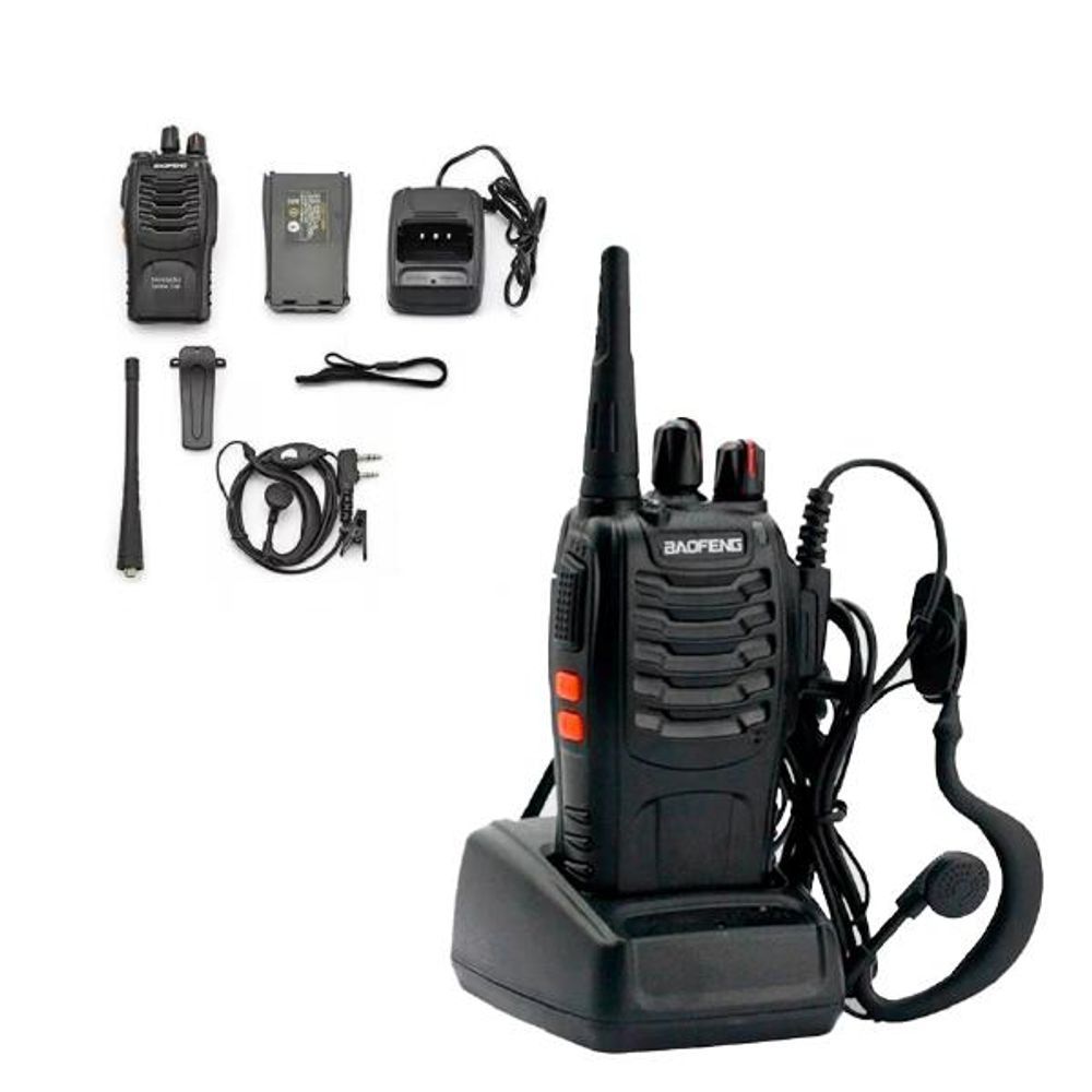Radio Movil Handy Baofeng BF-888S Antena VHF UHF 16 Canales