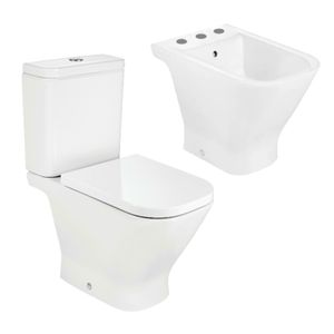 Inodoro corto bidet Monocomando Inspira Roca Adosado a la pared