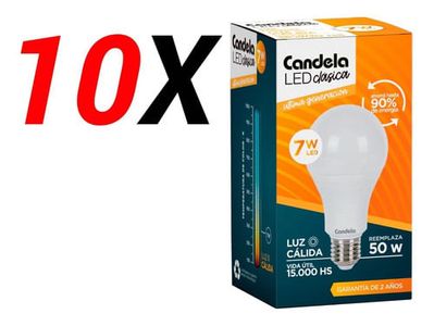 Pack X 5 Lámparas Led Candela 15w Reemplaza 120w E27