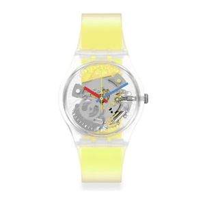 Relojes Swatch Reloj Clearly Red Striped de hombre Pulsera