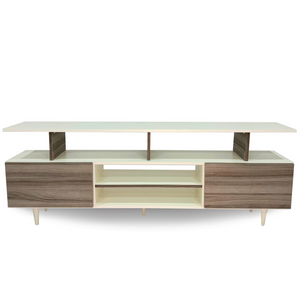 Rack Mueble TV base color con 2 puertas color con cubo central y tapa ...